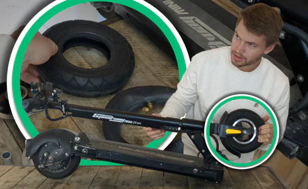 TUTORIAL | Speedway Mini 4 Pro - Front Wheel Flat Tire | MOOVMOOV
