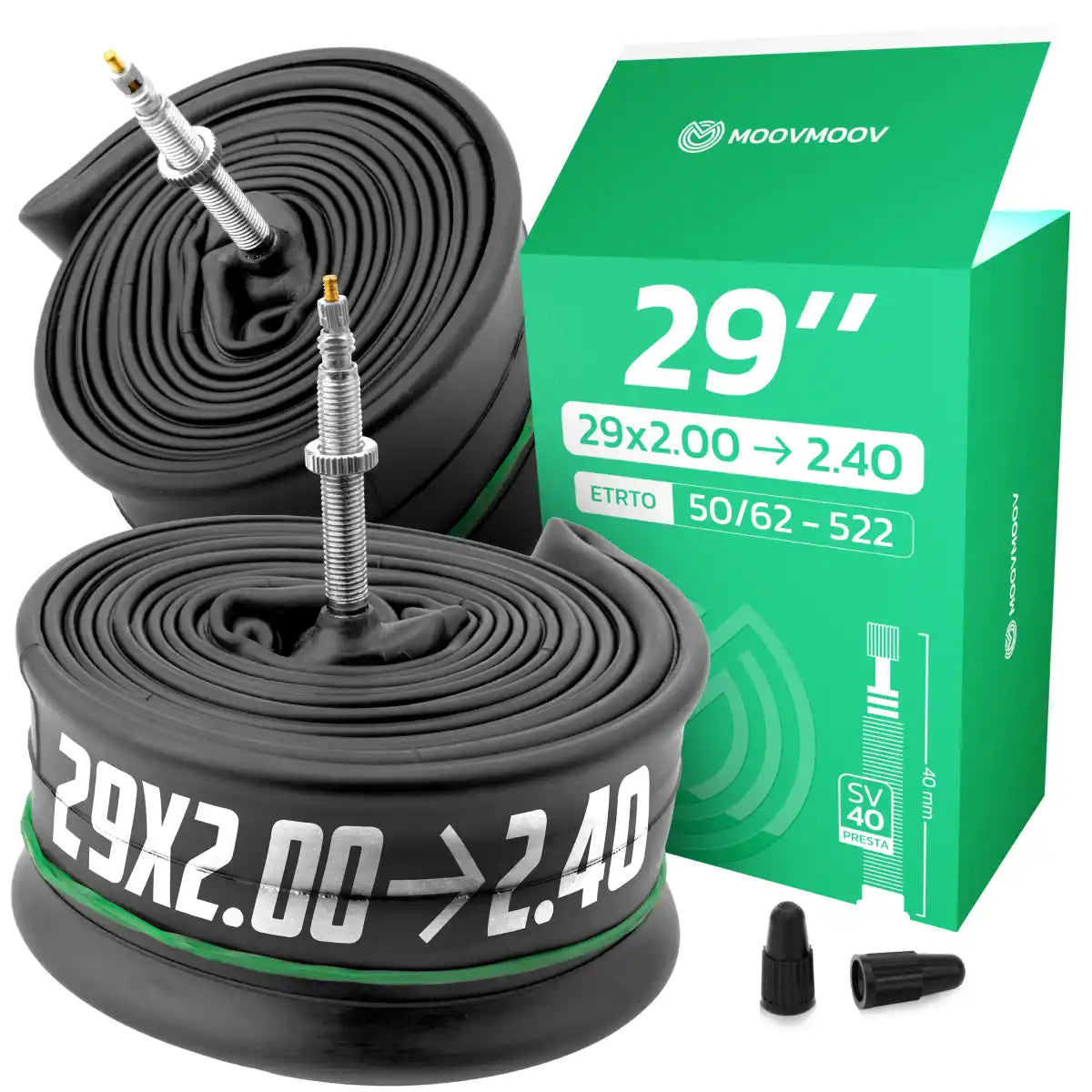 29x2.00 > 2.40 Bike Tube with Presta Valve 40mm | MOOVMOOV